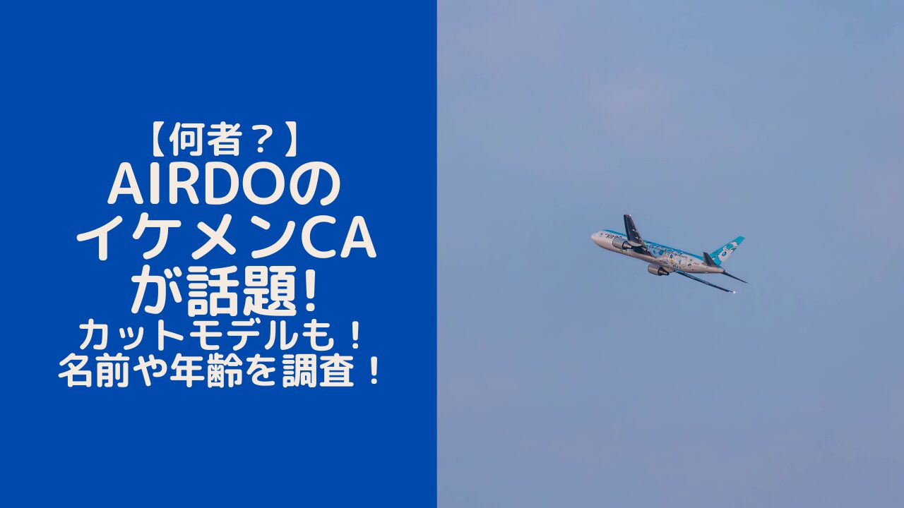 【何者？】AIRDOのイケメンCAが話題でカットモデルも！名前や年齢を調査！